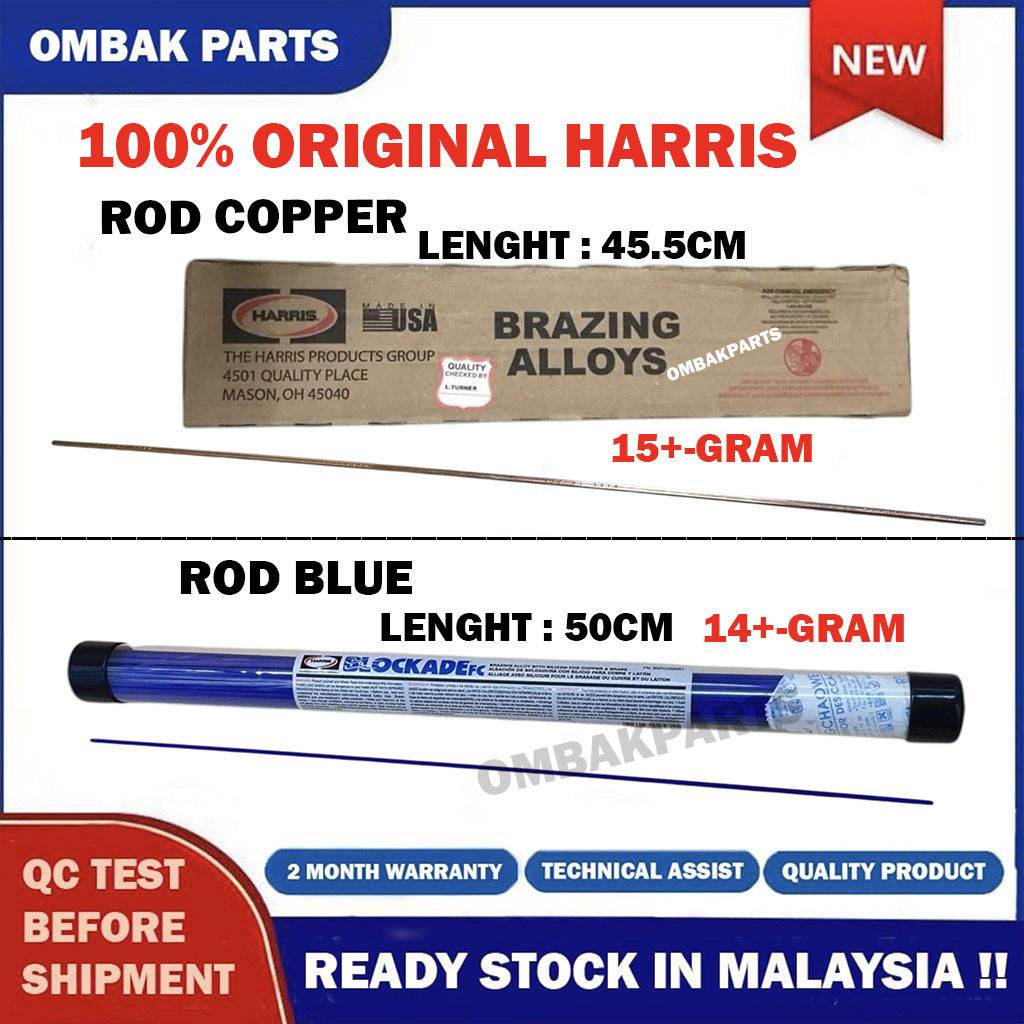 100% ORIGINAL HARRIS COPPER ROD Harris Blockade FC Brazing Alloy Rod ...