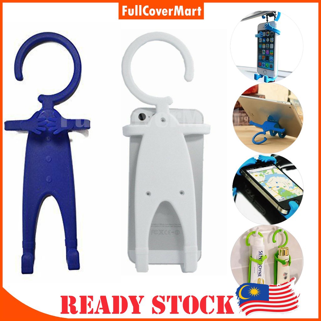 (HOL19) Flexible Cell Phone Holder Multifunction Human Shape Hanger Car ...