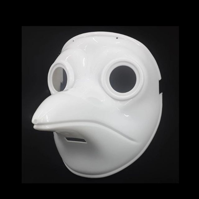 Halloween PVC Mask Combo Plague Doctor Costume Cosplay Face Wear ...