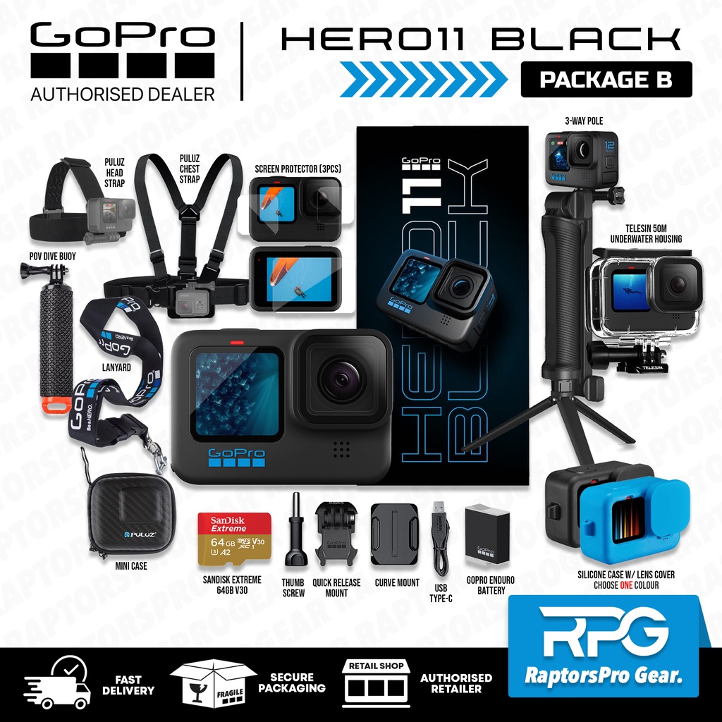 GoPro HERO11 / HERO 11 Black 5.3K60 10-Bit Video 27MP Photos GP2 ...