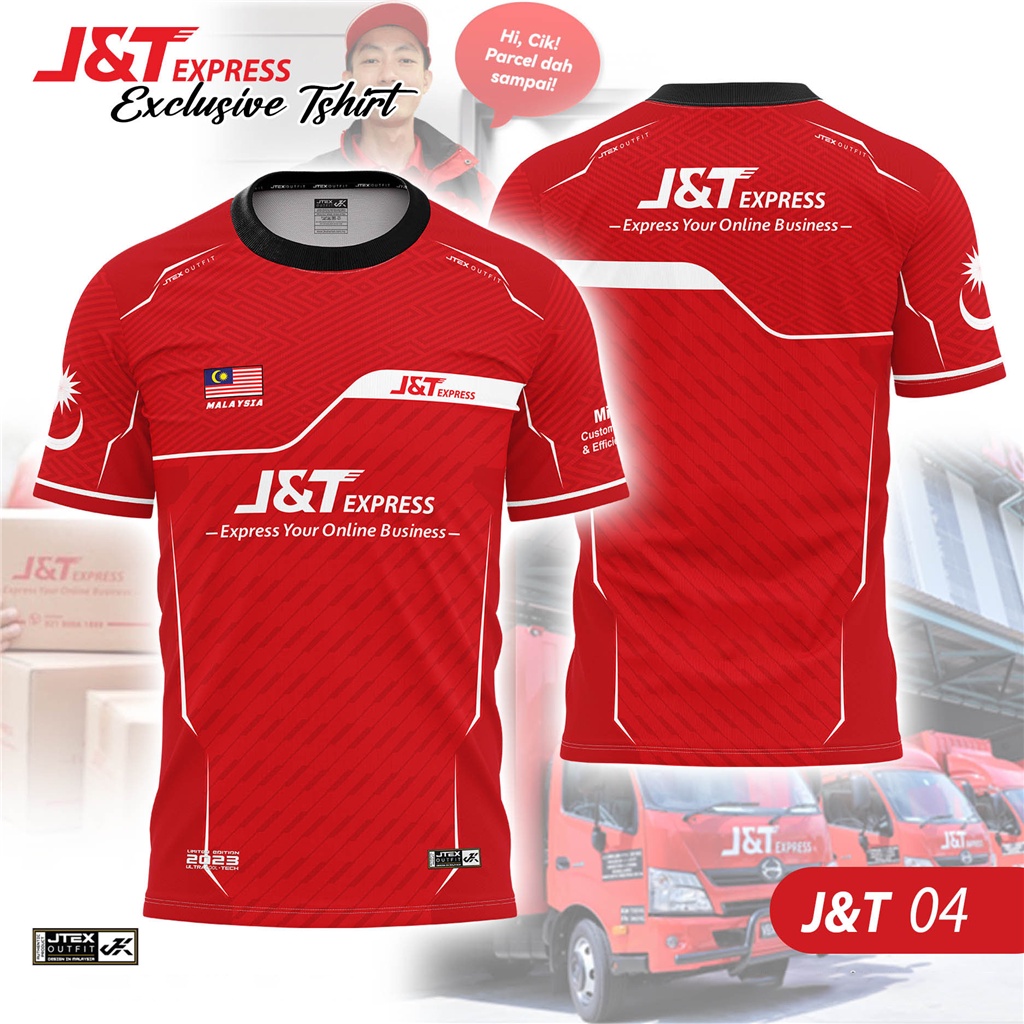 【DIY Custom Name】J&t Express Sublimation Tshirt / Baju Microfiber Jersi ...
