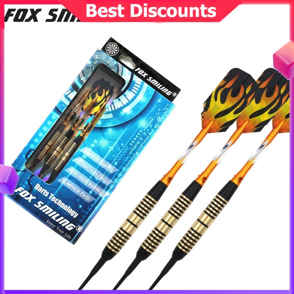 Fox Smiling Professional Electronic Dart Pin Soft Tip Brass Darts 18g ...