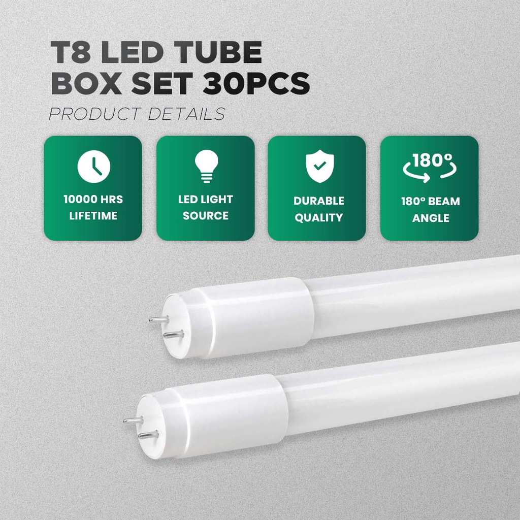 T8 LED TUBE 4FT 22W 30W 55W / 2FT 10W 15W T8 LED TUBE LIGHT LAMPU KALIMANTANG LAMPU PANJANG LED ...