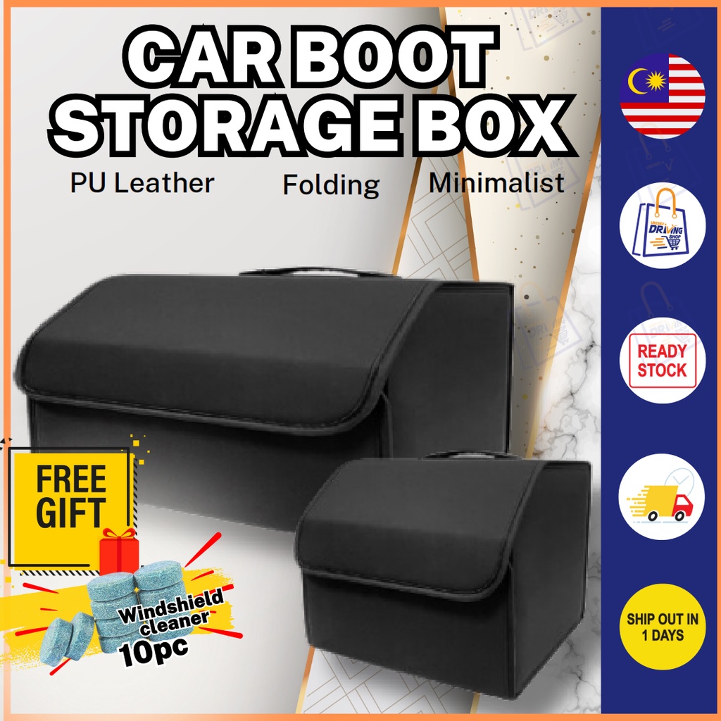 PU Leather Trunk Storage Car Boot Storage Box Car Storage Box For Car ...