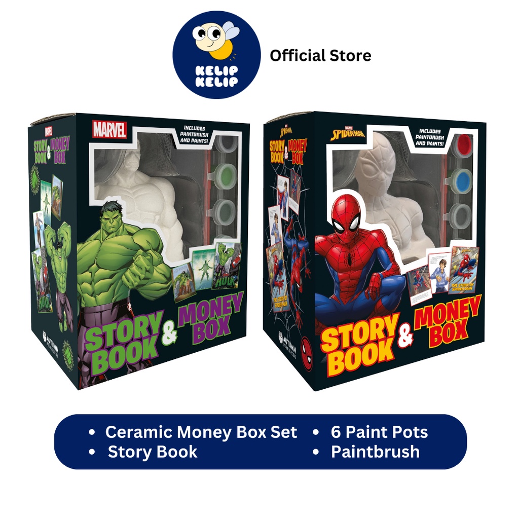 Marvel Paint Your Own Money Box For Kids With Story Book Paints ...
