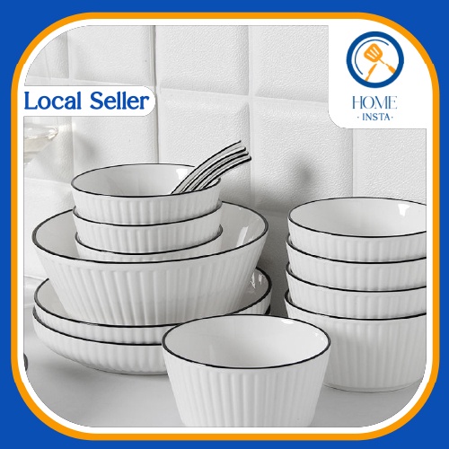 YAMADA Japanese Style Nordic Premium Ceramic Dinnerware Dinner Set ...