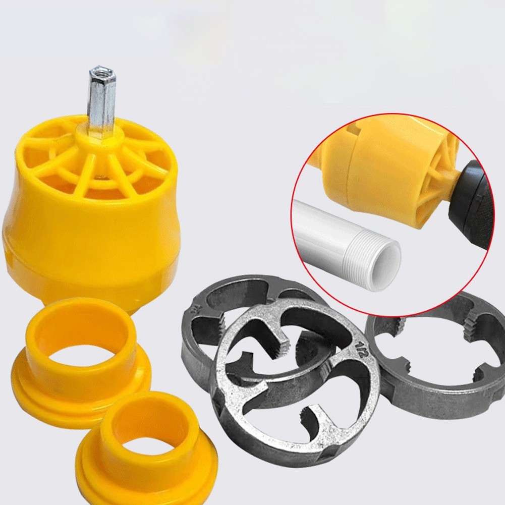 (THEBEST) PVC Pipe Threader Kit with 1/2In 3/4 In 1 Inch Dies Pipe ...