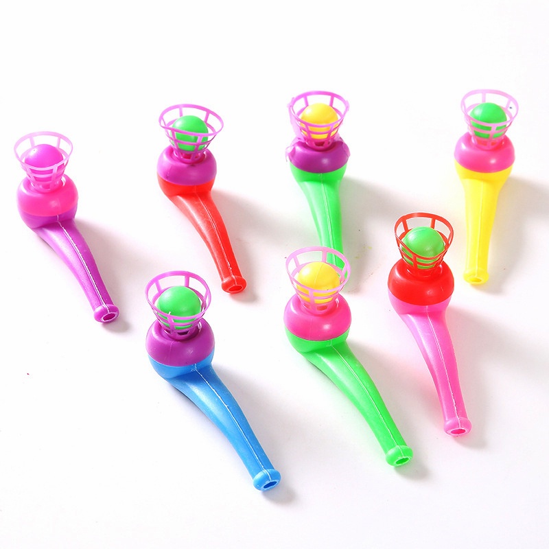 Plastic Floating Blowing Pipe Ball Toys Classic Traditional Fun ...
