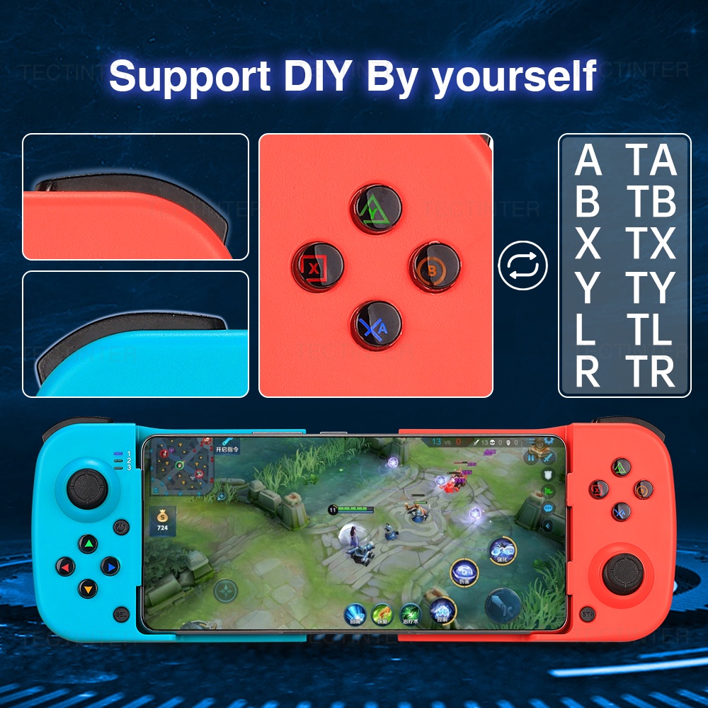 D3 Smartphone Game Controller Wireless Bluetooth Controller For Android IOS Retractable Gamepad ...