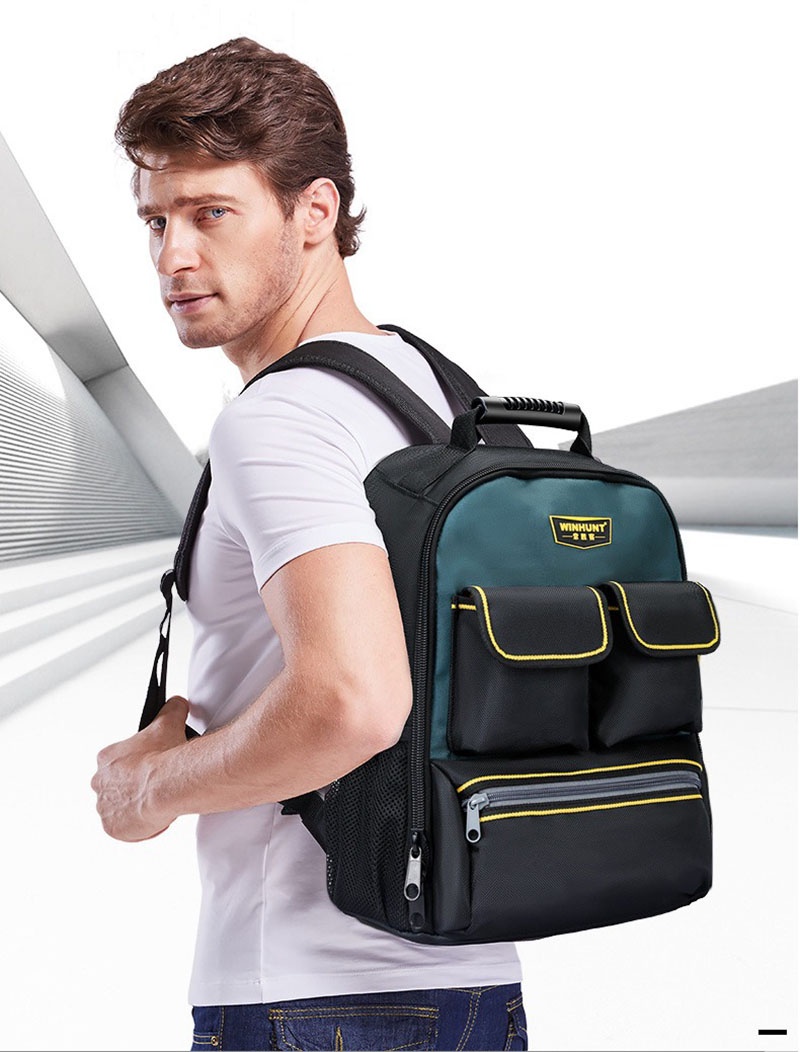 Winhunt Double Shoulder Backpack Tools Specialized Tool Bag Electrician ...