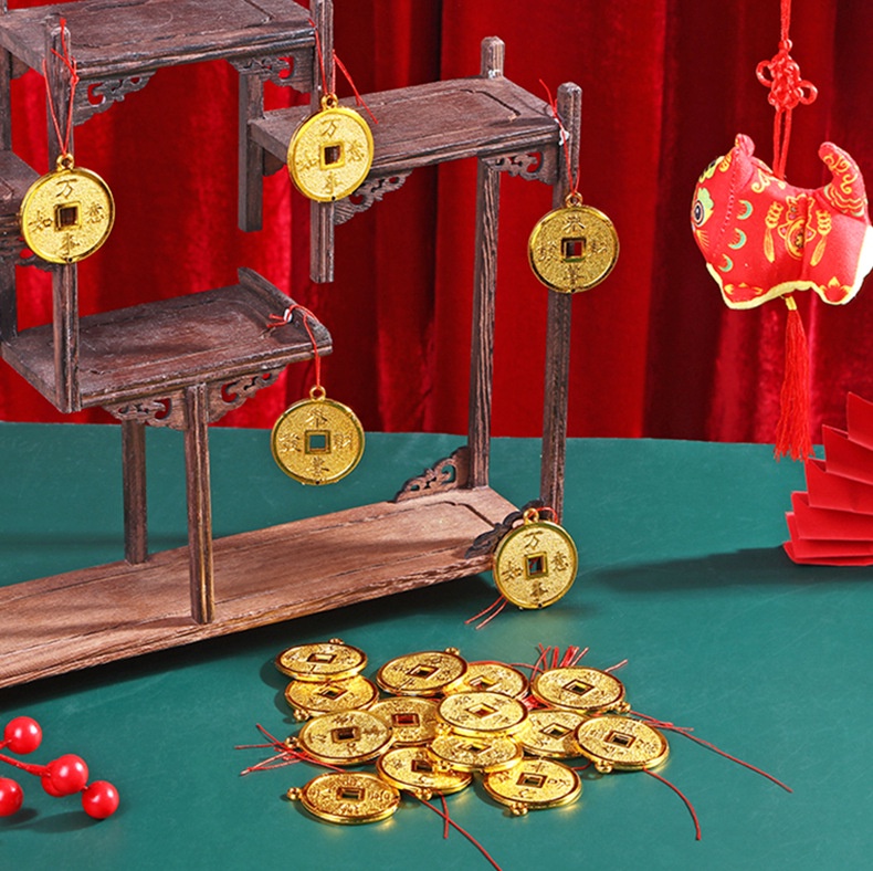 春节Cny Supplies New Year Gold Coin Party Decoration Spring Festival ...