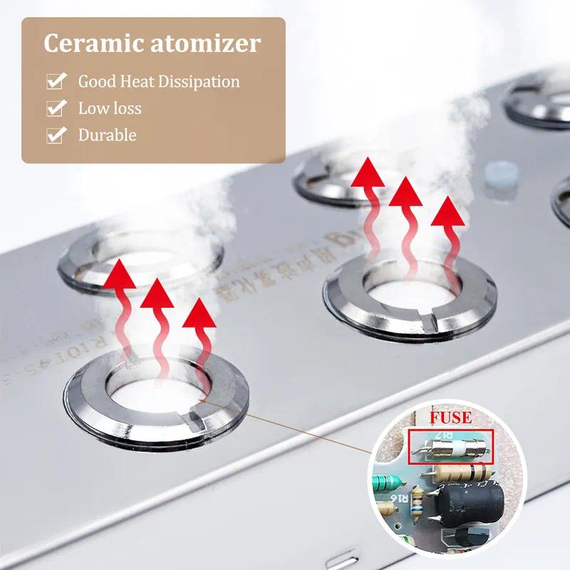 DC 48V Ultrasonic Atomizer Industrial 10 Head Humidifier Machine 5Kg/H ...