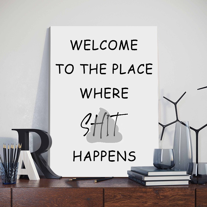 (With Frame)Abstract Humour Bad Smell Funny Bathroom Poster with Frame ...