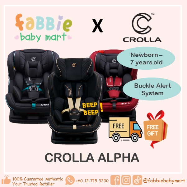 [Fabbie Baby Mart]Crolla Alpha Convertible Car Seat (New Born to 7 Years Old) - 3 Years Warranty ...