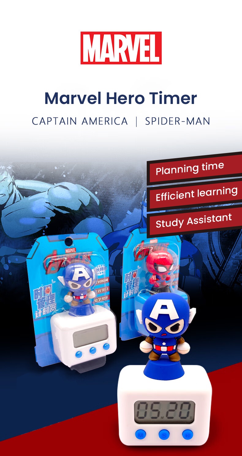 Disney Marvel Time-Meter Learning Alarm Clock for Children | Shopee ...