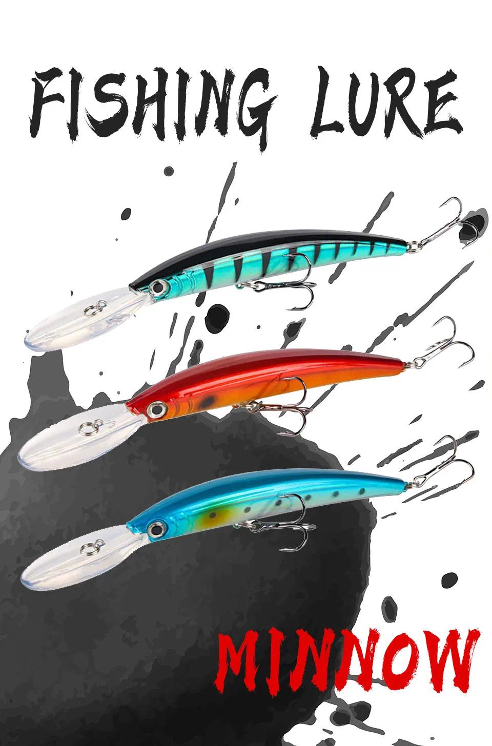 WALK FISH Bionic Minnow Fishing Lure Bass Trolling Artificial Hard Bait ...