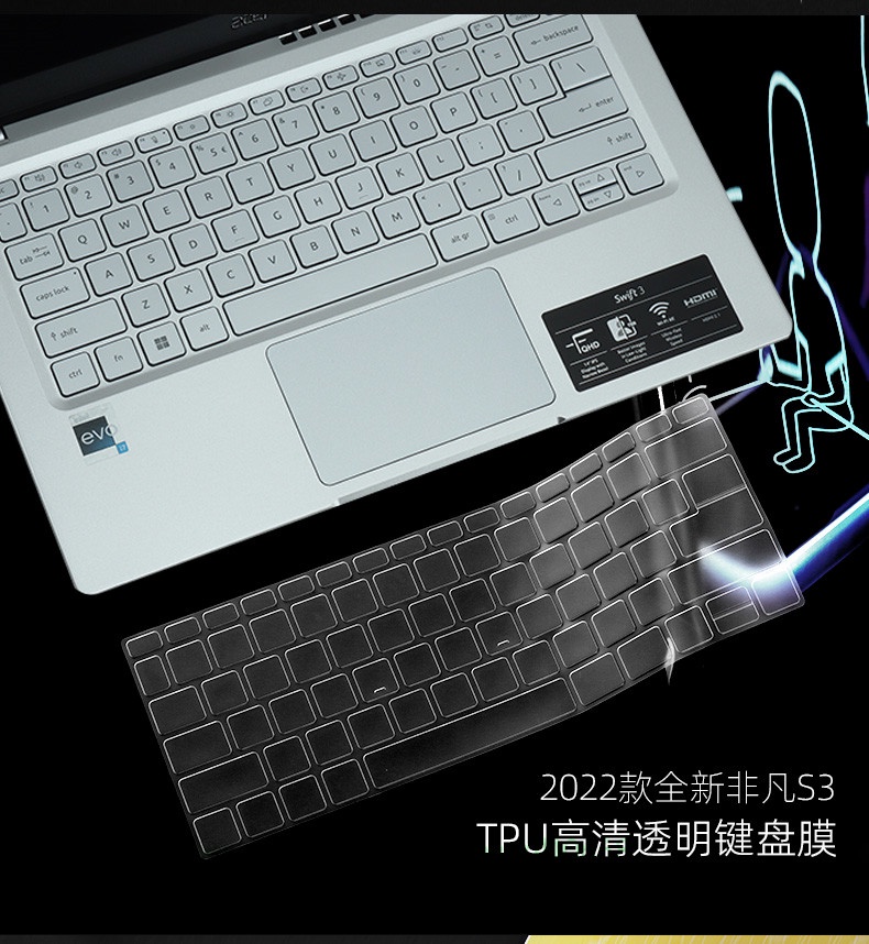 Silicone Laptop Keyboard Cover Skin For Acer Swift Go 14 2023 SFG14 71 ...