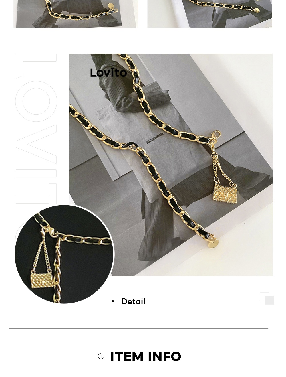 Lovito Metal Waist Chain Belts for Dress Gold Link Waistband Chain Long ...