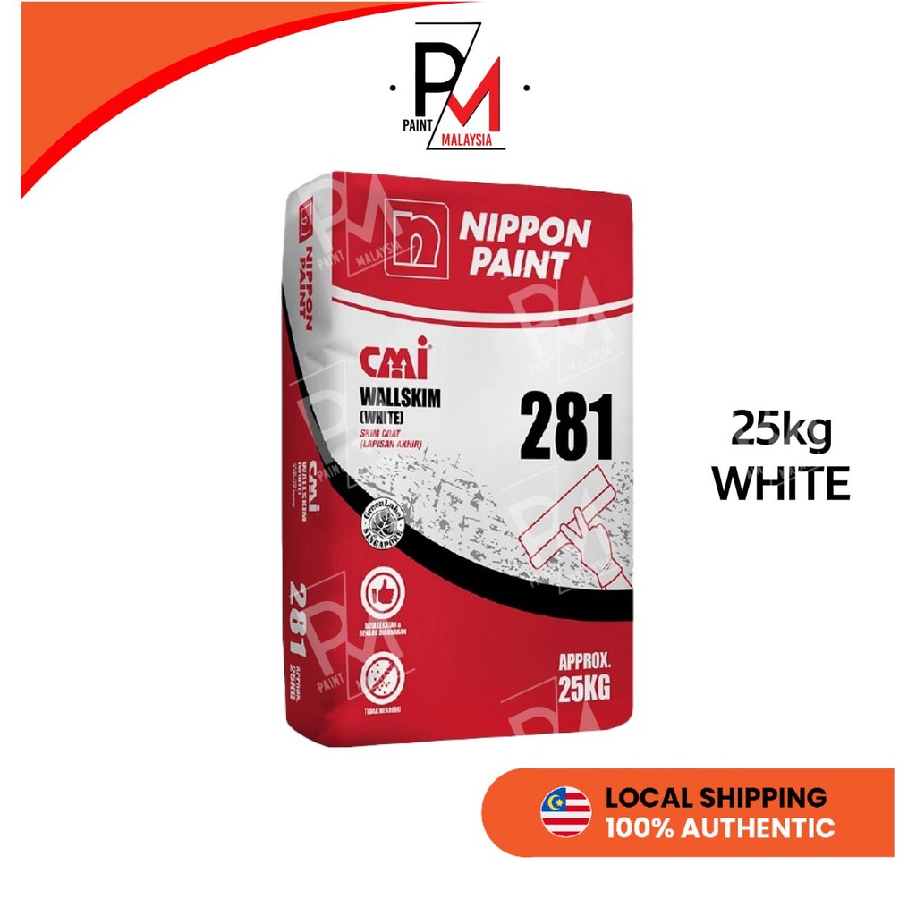 CMI SKIMCOAT FINISH WHITE 281 (HALUS) 25KG Water Resistant Cement-Based ...