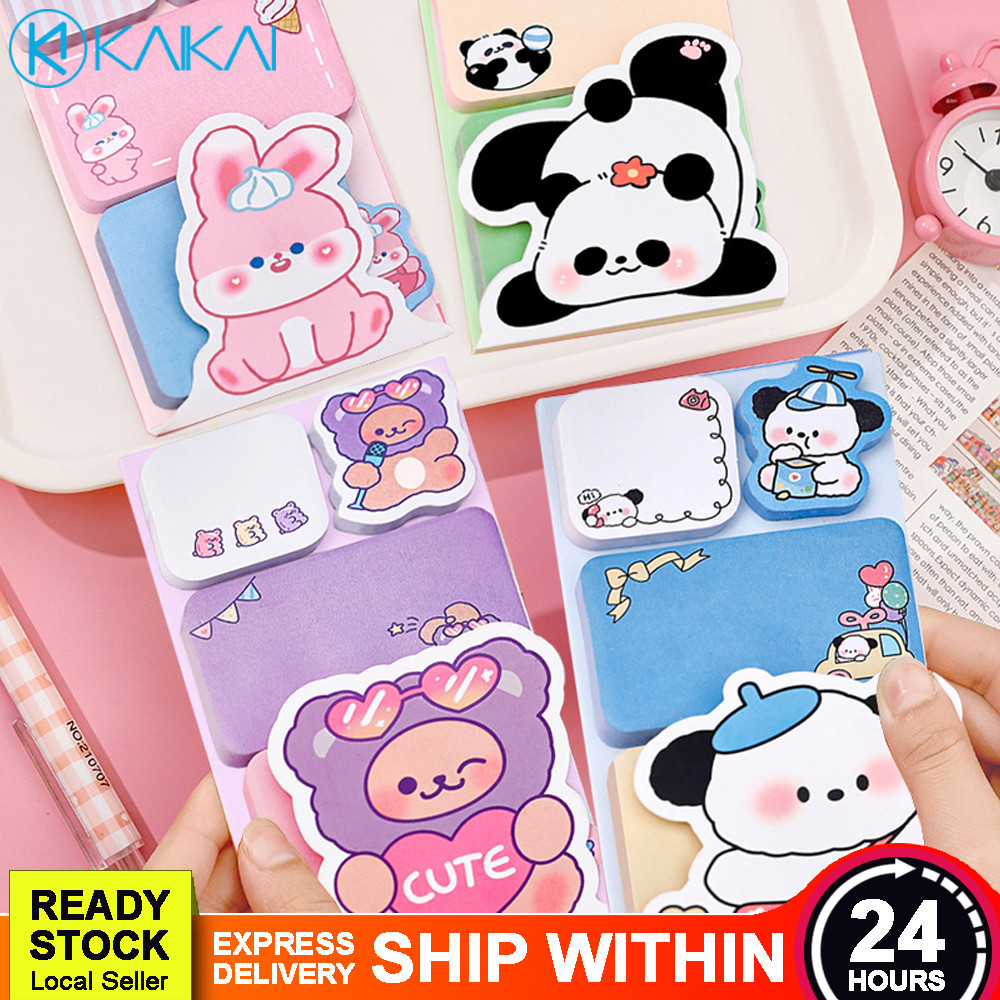 🔥 OFFICE AESTHETIC 🔥 Cute Cartoon Sticky Notes Memo Pad Animal Shape ...