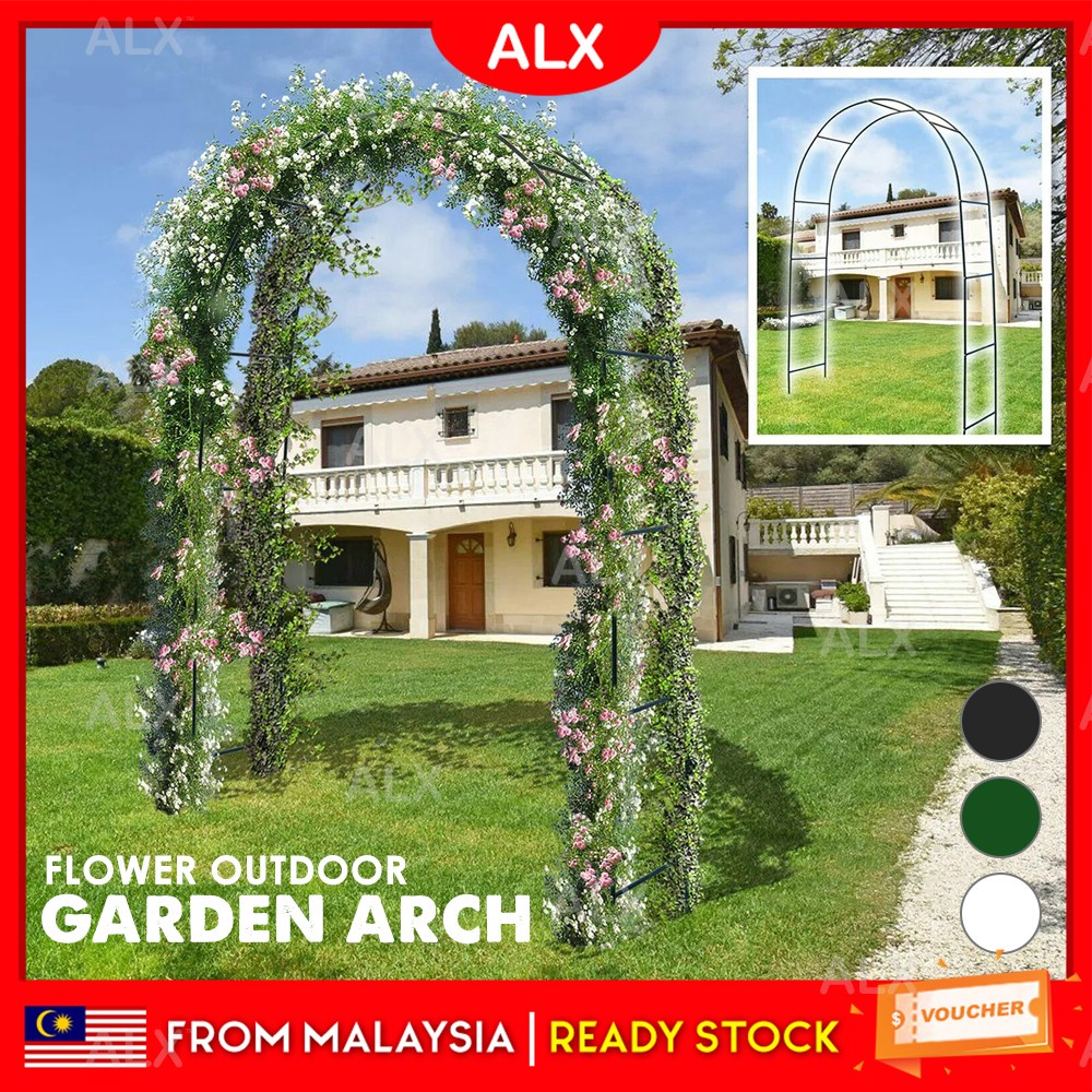 ALX Garden Flower Stand Archway Stand Outdoor Rust-Proof Metal Arch ...