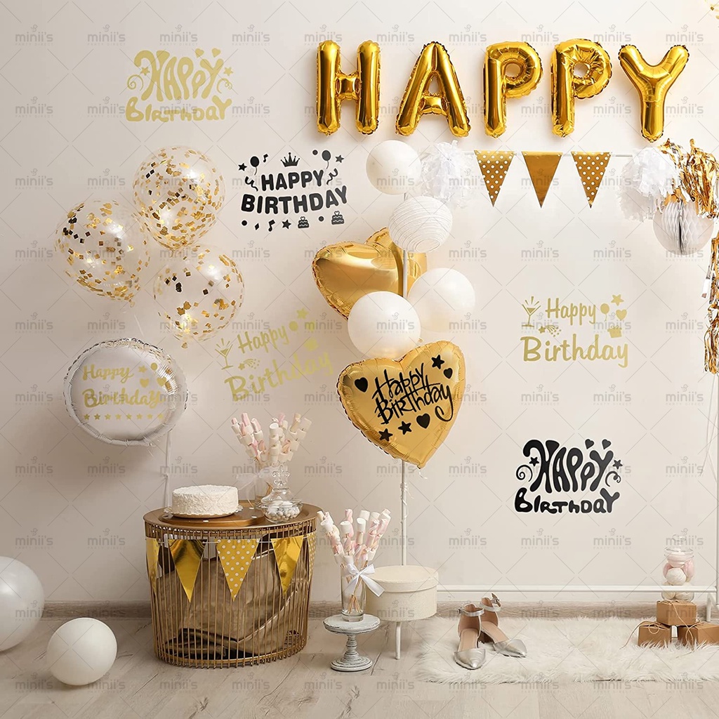 MINIIS PARTY Happy Birthday Sticker Bobo Balloon Bobo Sticker Belon ...
