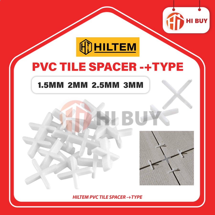 HILTEM PVC TILE SPACER 1.5/ 2/ 2.5/ 3MM/ -+TYPE TILE CROSS MOSAIC ...