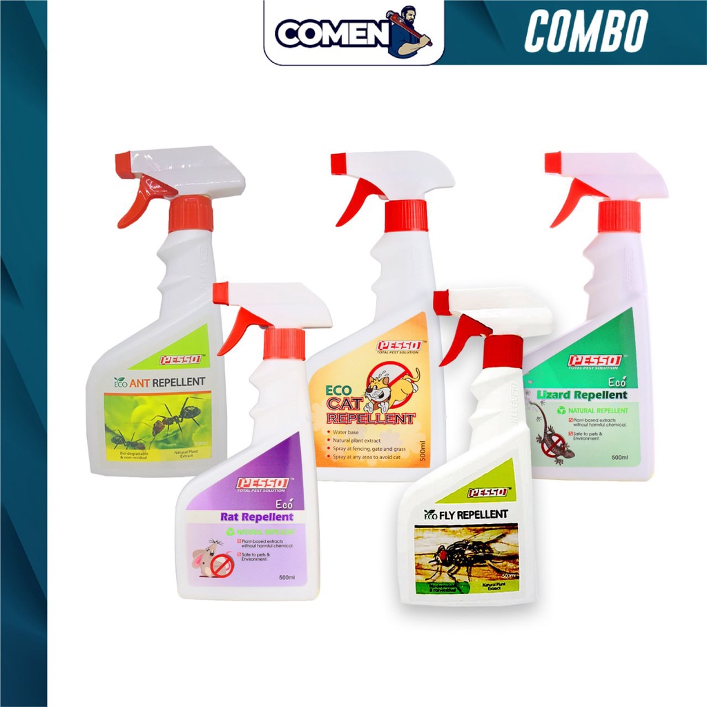 【SPECIAL COMBO】KLEENSO PESSO Eco Repellent 500ml (Ant + Cat + Lizard ...