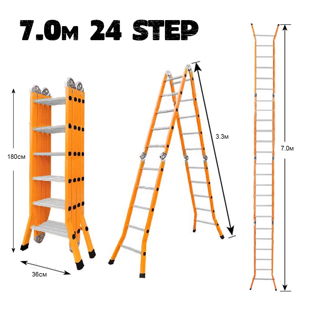 Multipurpose Aluminum Ladder Heavy Duty Tangga Aluminium Ladder Double ...