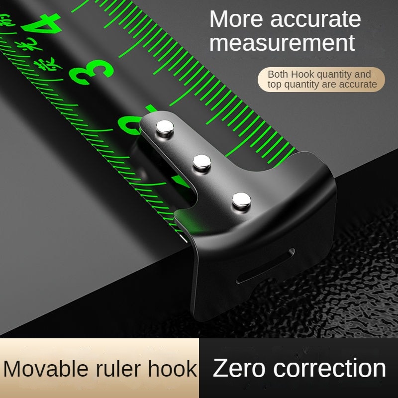 (Malaysia Stock) Kebidumei Self locking Fluorescent Steel Tape Measure ...