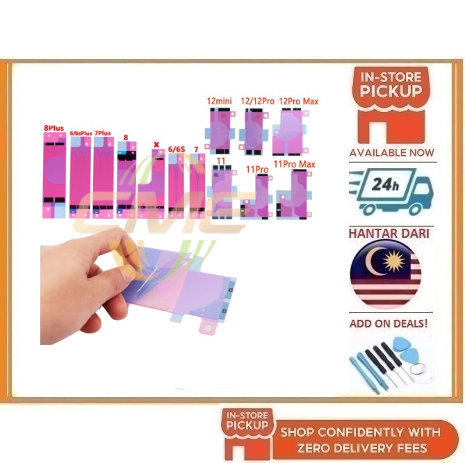 BSS X XR XS 11 12 13 14 Mini Plus Pro Max Battery Adhesive Strips ...