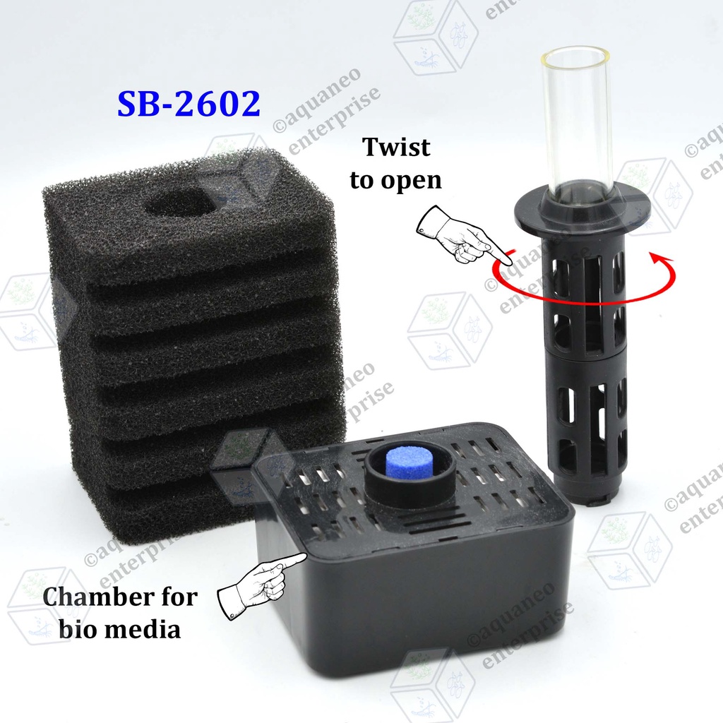 Sobo Aquarium Sponge Filter With Bio Media SB-2601 SB-2602 | aquarium ...