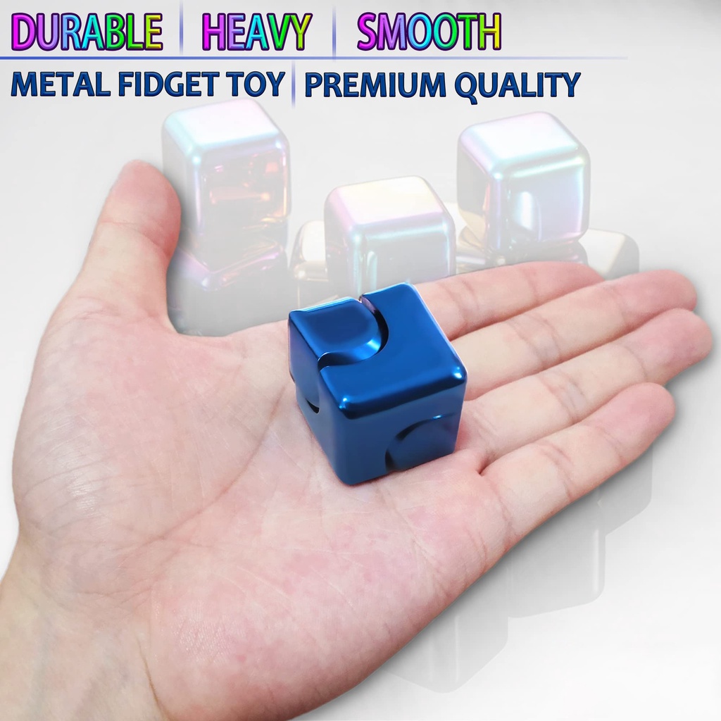Metal Cube Rotating Fingertip Gyroscope Fidget Anti Stress Toys Adult ...