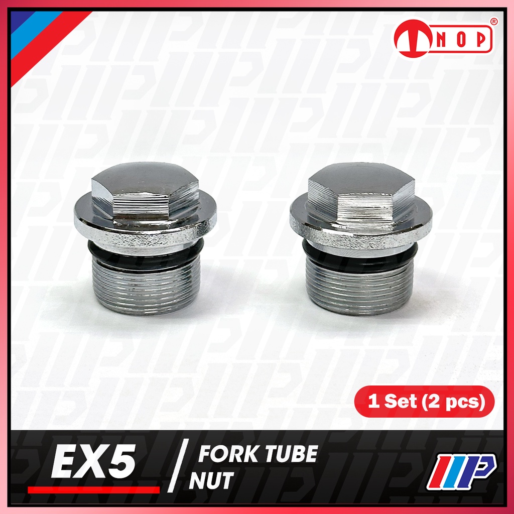 EX5 FRONT FORK CAP BOLT WITH ORING NOP (TOKYO) (Fork Tube Nut) (2 Pcs ...