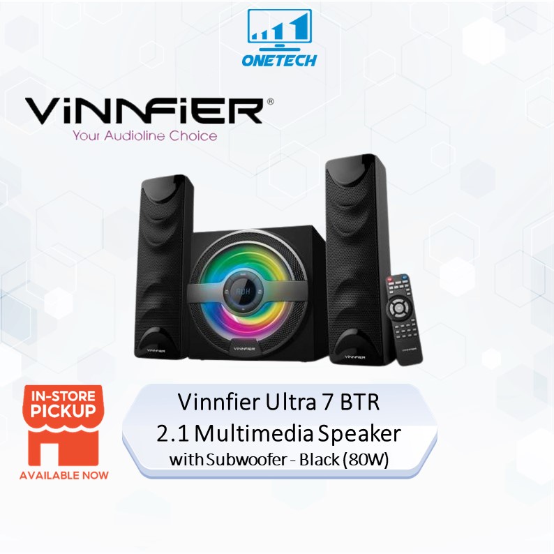 Vinnfier Ultra 7 / Xenon 6 BTR 2.1 Multimedia Speaker (Bluetooth / USB ...