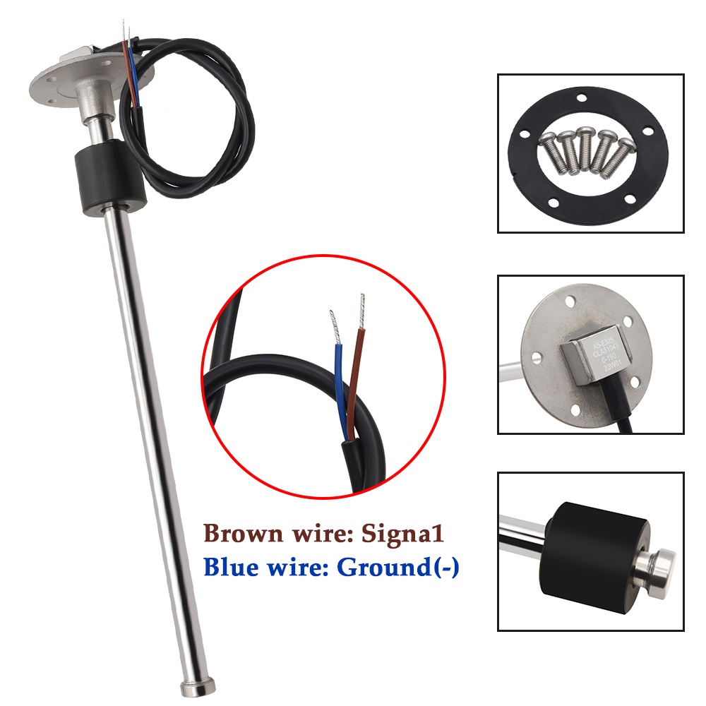 52mm 0-190 Ohm 7 Color Analog Fuel Level Gauges with Color Light and ...