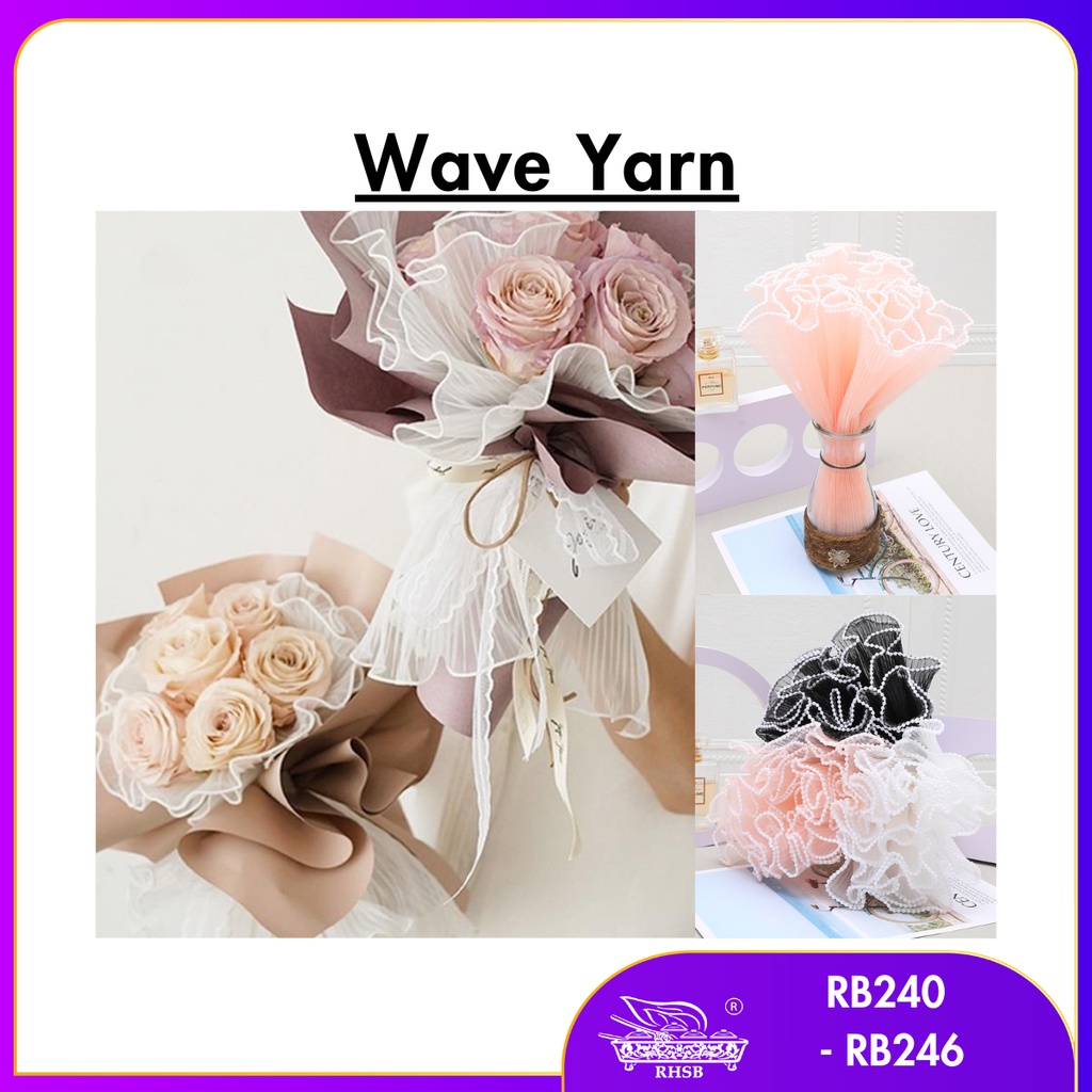 KOREA SPRAY YARN LACE WAVE MESH /FLOWER WRAPPING PAPER /BOUQUET GIFT ...