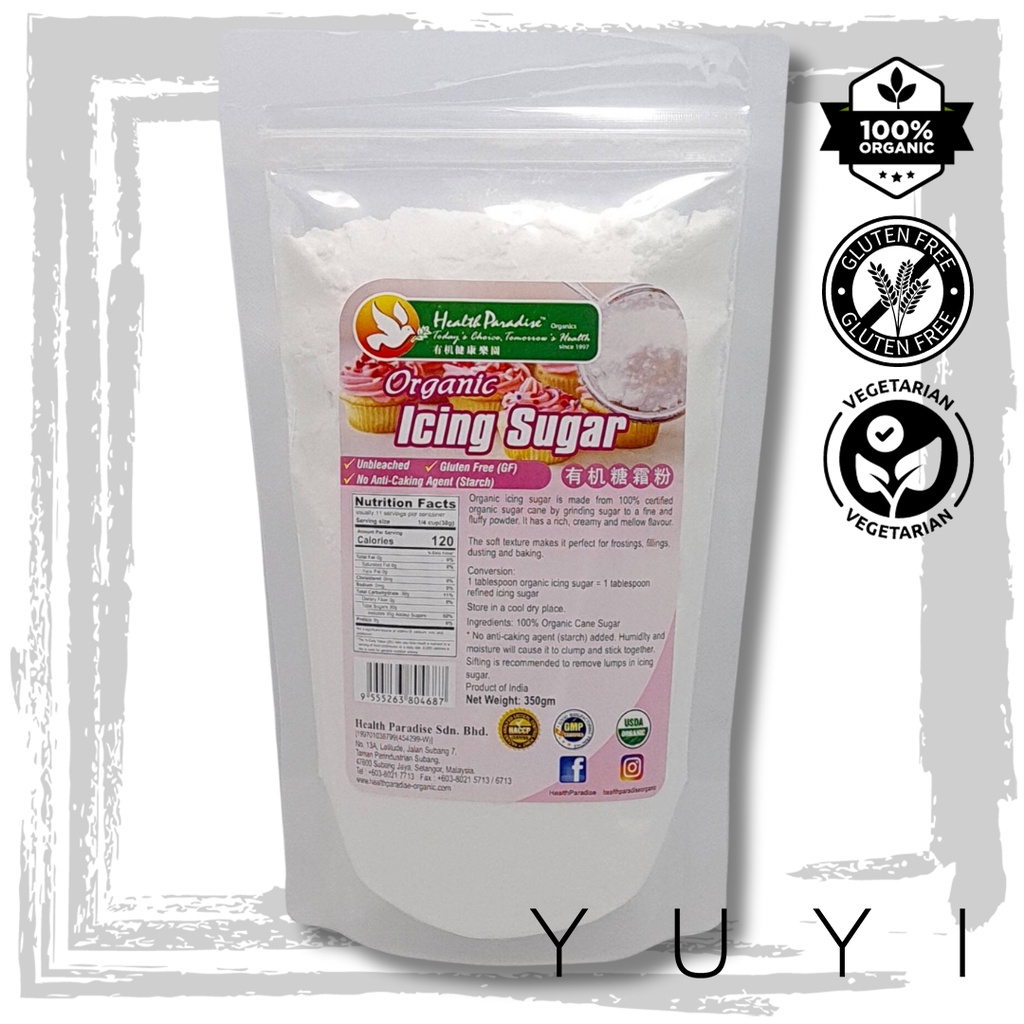 【Health Paradise】Organic Icing Sugar - 350g | Shopee Malaysia