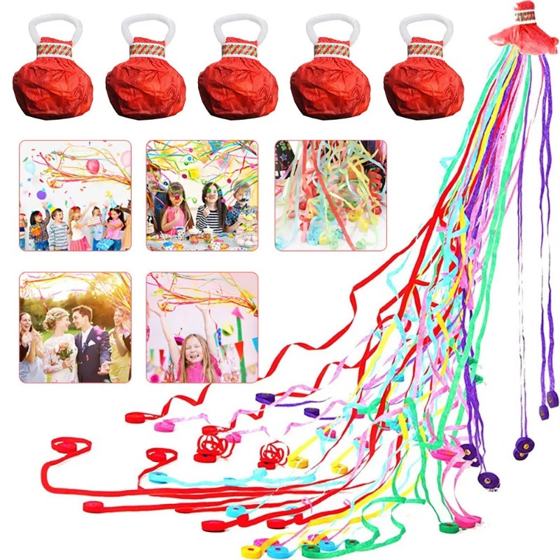 10Pcs Valentine's Day Hand Throw Streamer Popper for New Year Birthday ...