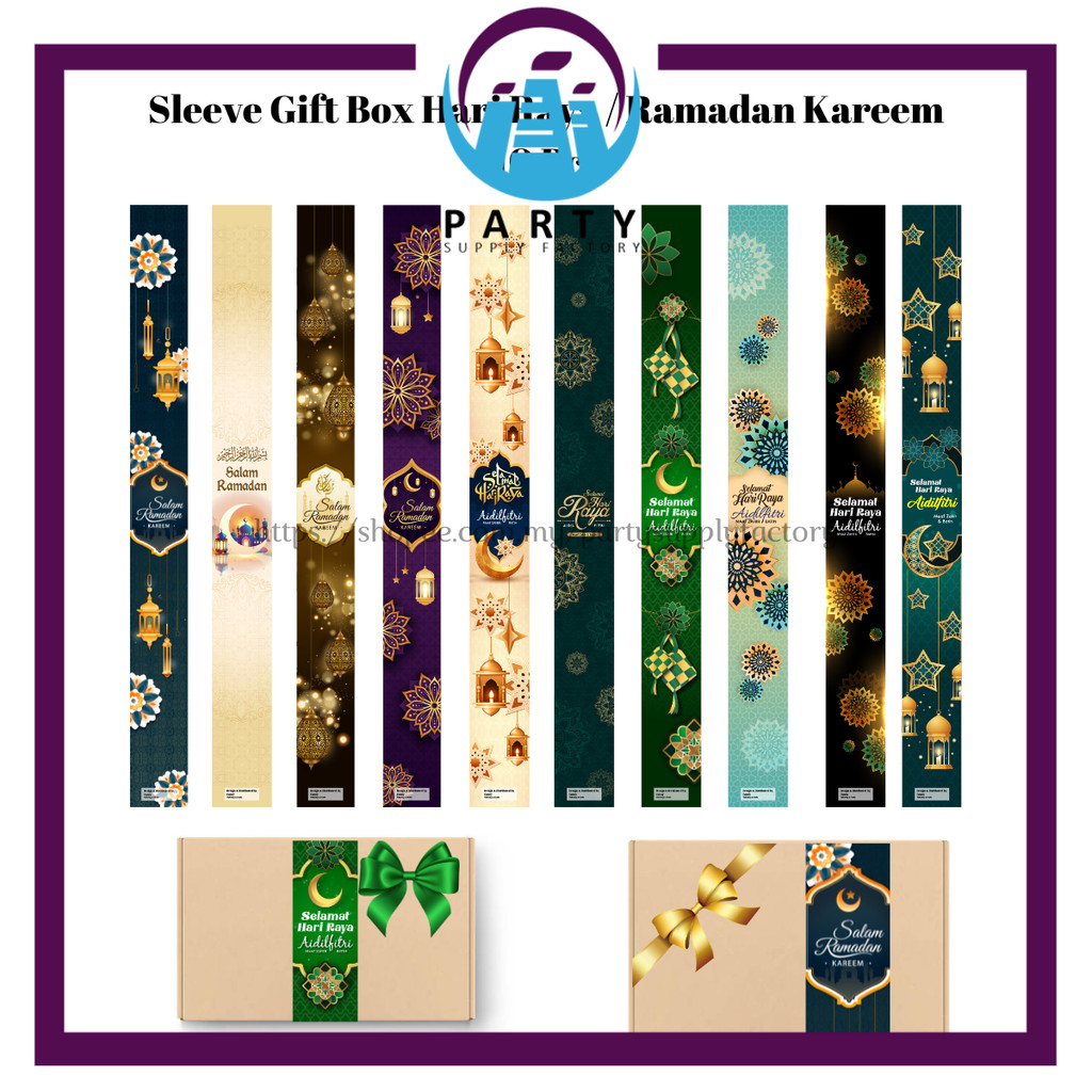 10 PCS SLEEVE GIFT BOX HARI RAYA / RAMADHAN KAREEM / HARI RAYA ...