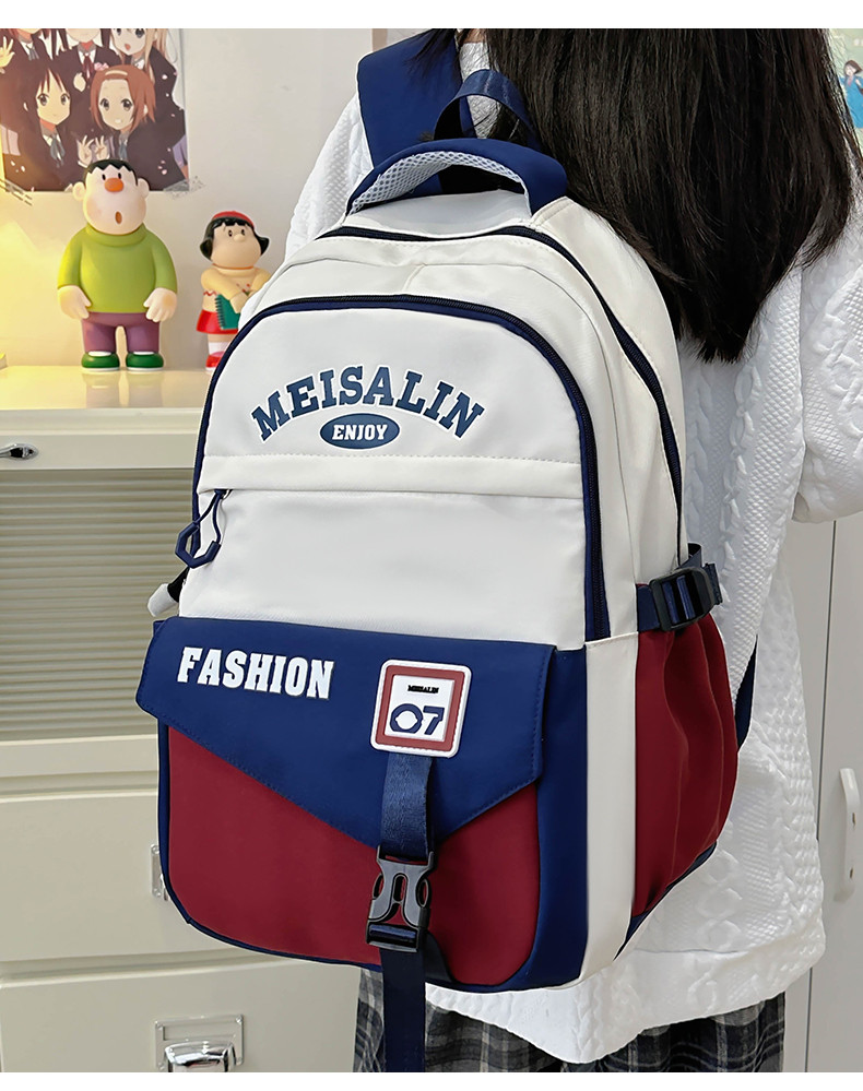 Retro Versatile College Style Backpack Junior High School Student High ...