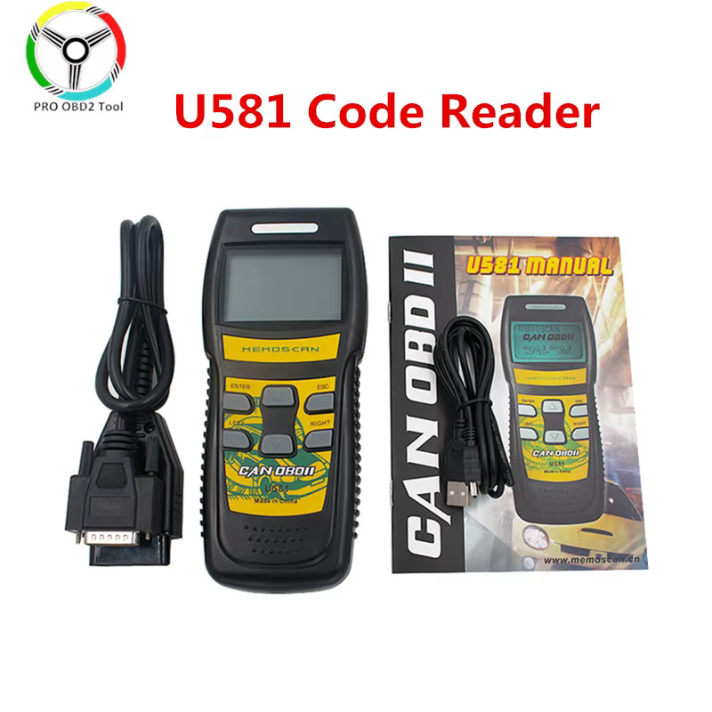 Newly Memoscan U581 OBD2 Scanner Live Data U581 CAN BUS Car Code Reader ...
