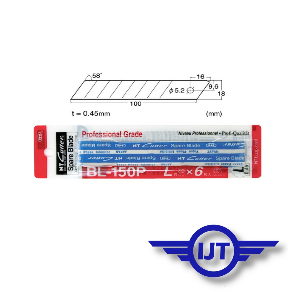 NT Cutter L-500P L500P Heavy Duty Cutter-Blade BL-150P Refill (6pcs ...