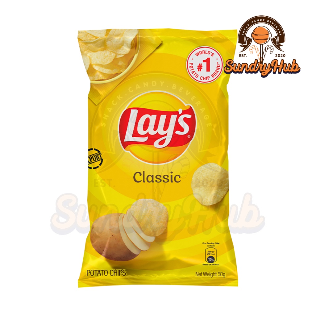 Lays 20B Potato Chips Classic 50g | Shopee Malaysia