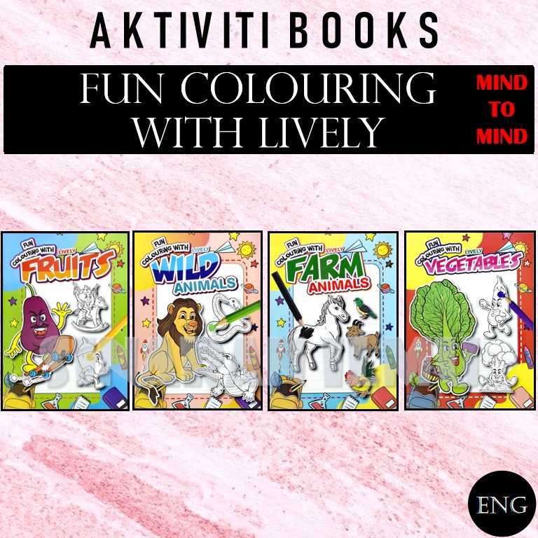 (SI)FUN COLOURING WITH LIVELY FARM ANIMALS , FRUITS , VEGETABLES , WILD ...