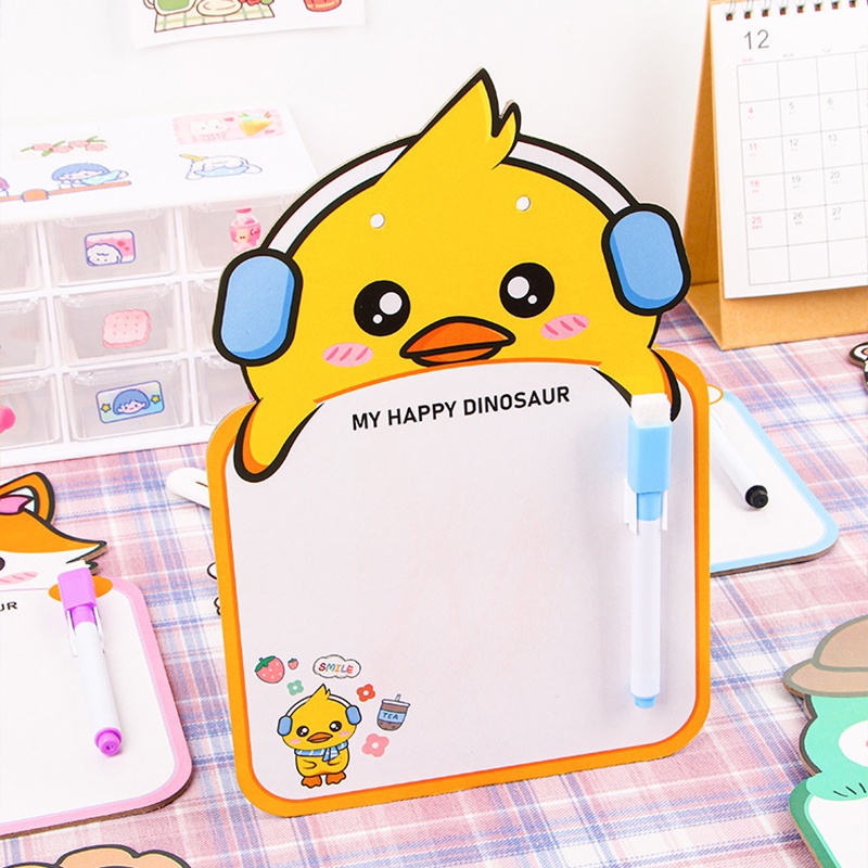 Cute Cartoon Mini Double-Sided Erasable Painting Drawing Board Kid Memo ...