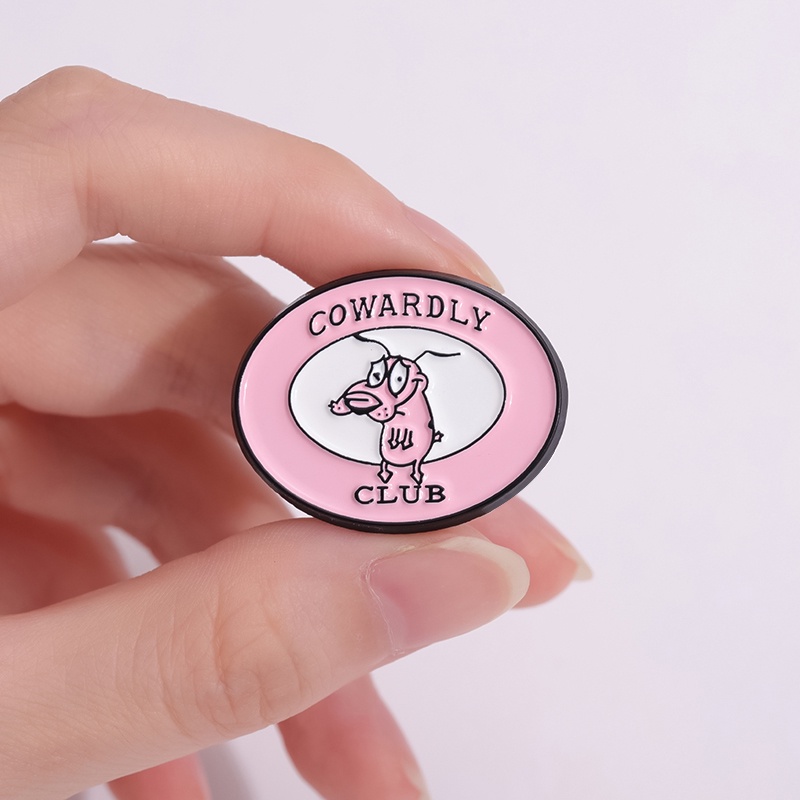 Courage The Cowardly Dog Enamel Pin Cartoon Witch Puppy Enamel Brooch ...