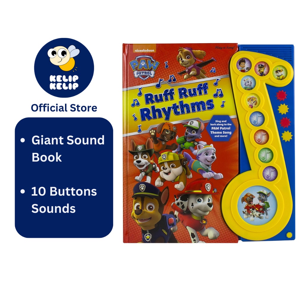 Paw Patrol Giant Sound Book Sing Along Songs with 10 Buttons Sounds ...