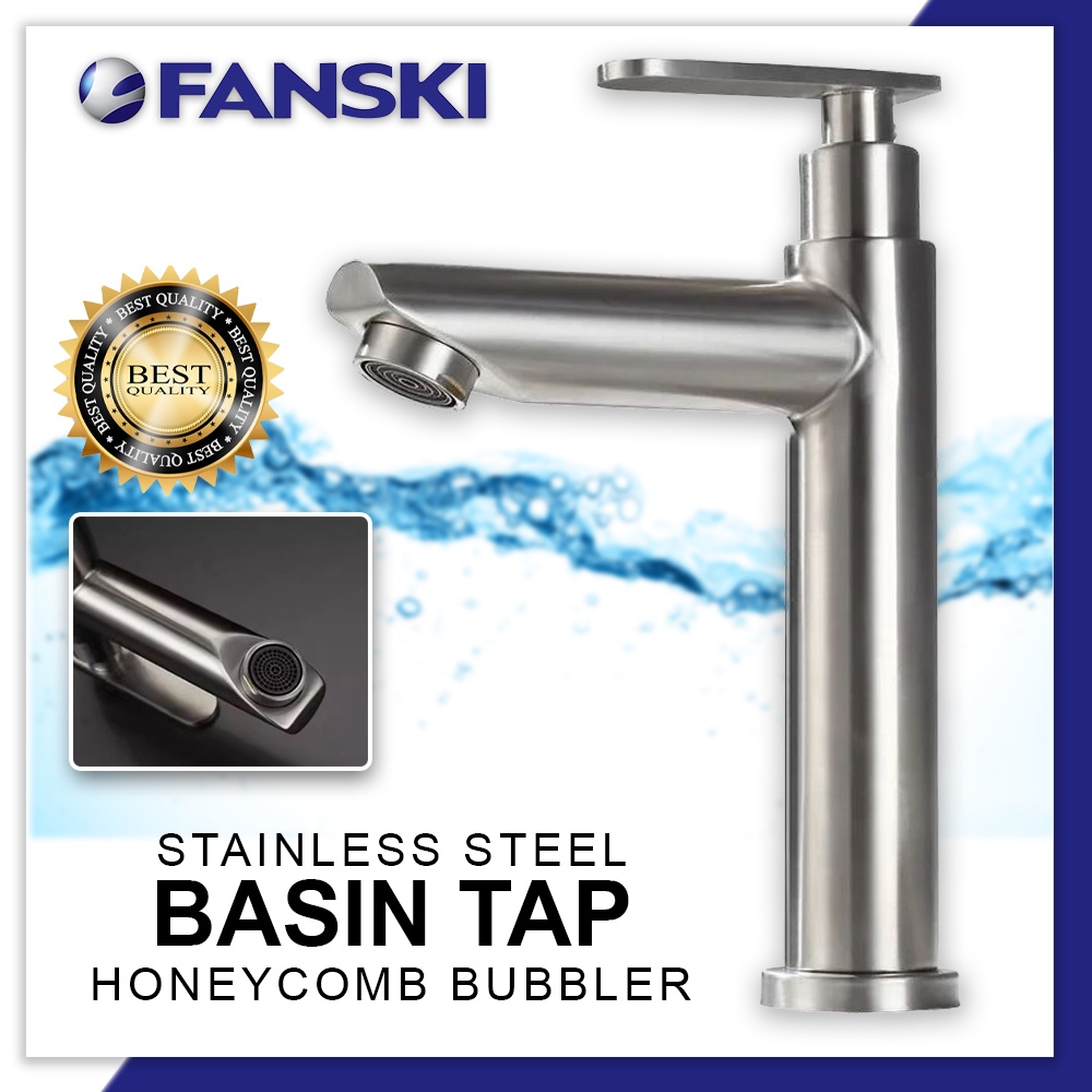 AT-304480SS Stainless Steel Bathroom Faucet Tall Basin Tap Pillar Sink ...
