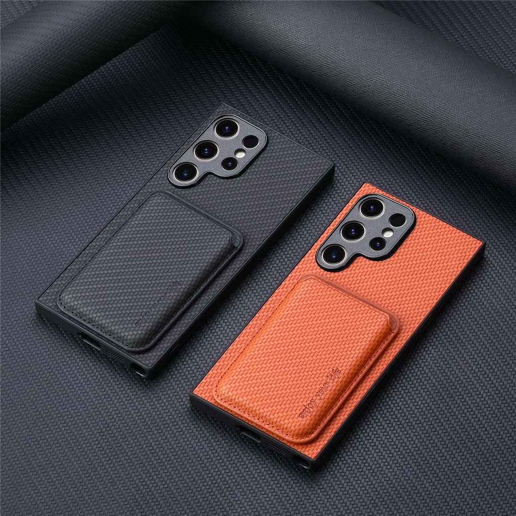 Magnetic Card Holder Wallet Case For Samsung Galaxy S24 Ultra S23 S22 S21 S20 Ultra Plus Magsafe ...